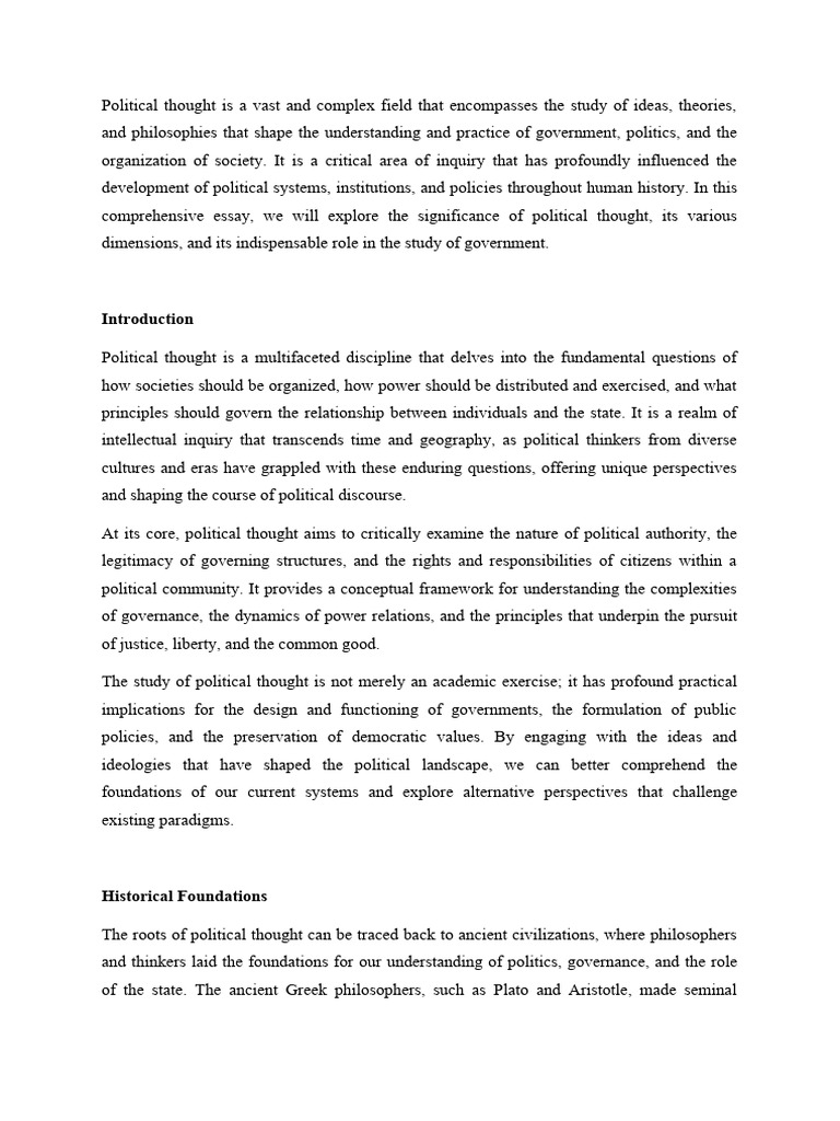 Understanding Political Thought and Governance | PDF | Political ...