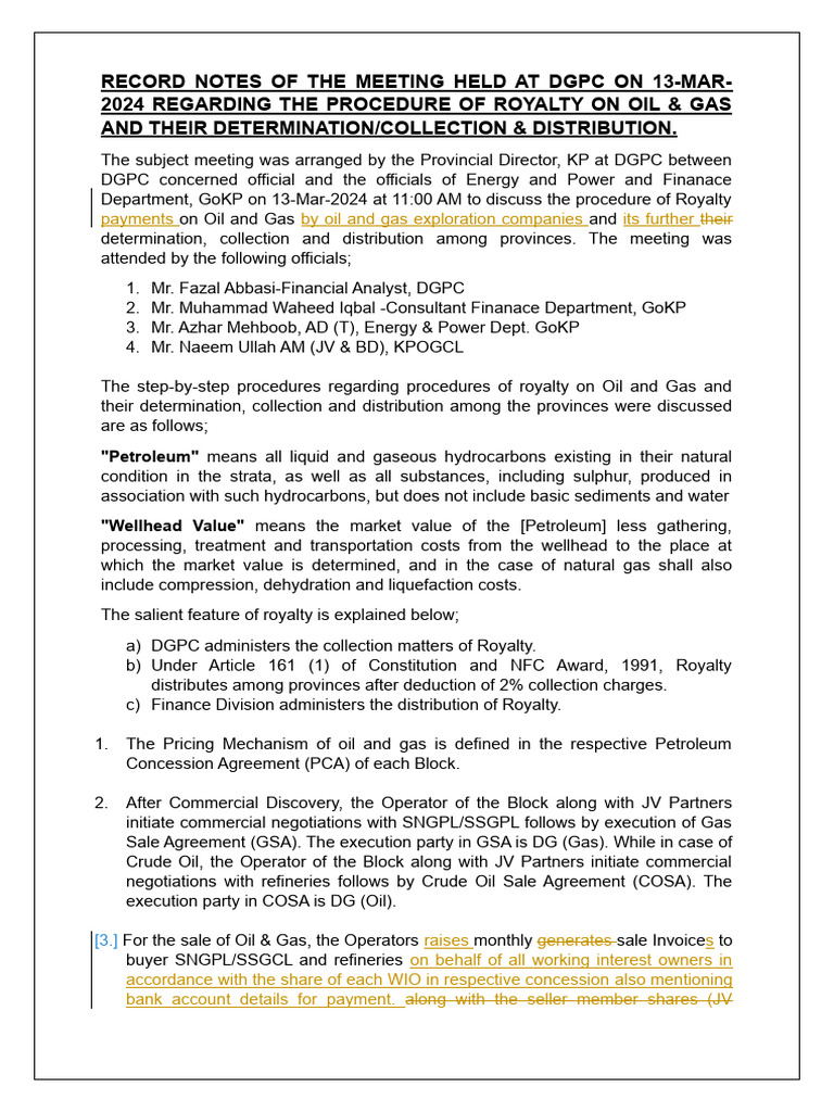 Record Notes | PDF | Petroleum | Royalty Payment