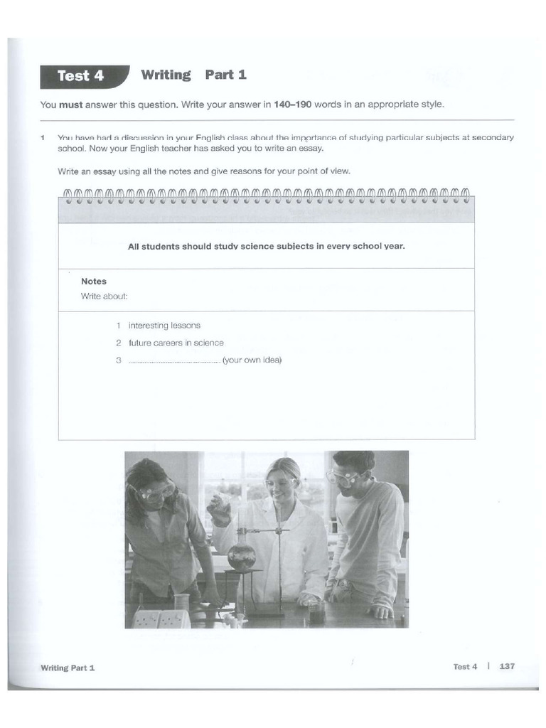 Test 4 Writing | PDF