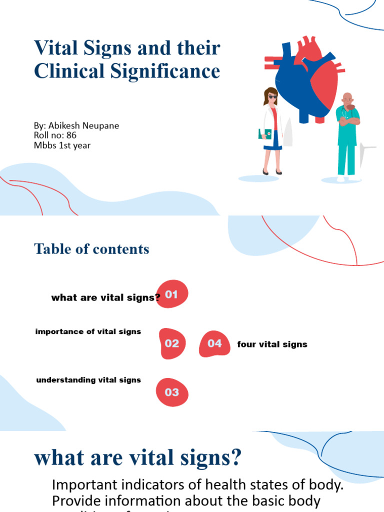 Vital Signs and Their Clinical Significance | PDF | Pulse | Breathing