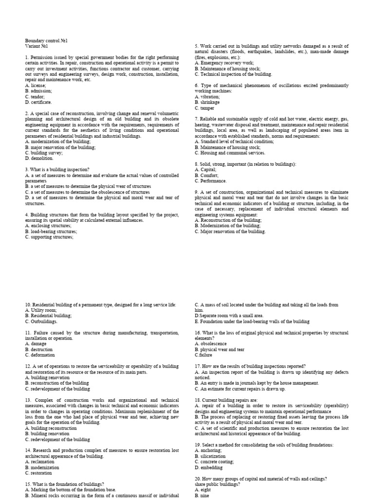 Boundary control_1 | PDF | Building | Wear