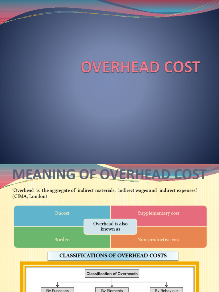 Overhead | PDF | Depreciation | Business