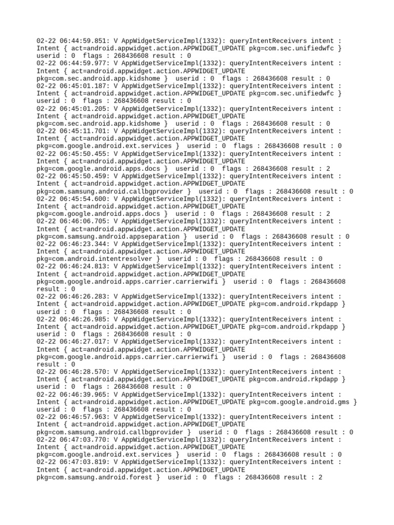 appwidget_history_log1 | PDF | Embedded Linux | Information Appliances