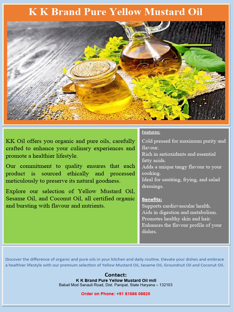 KK Oil Catalogue | PDF | Coconut Oil | Mustard (Condiment)