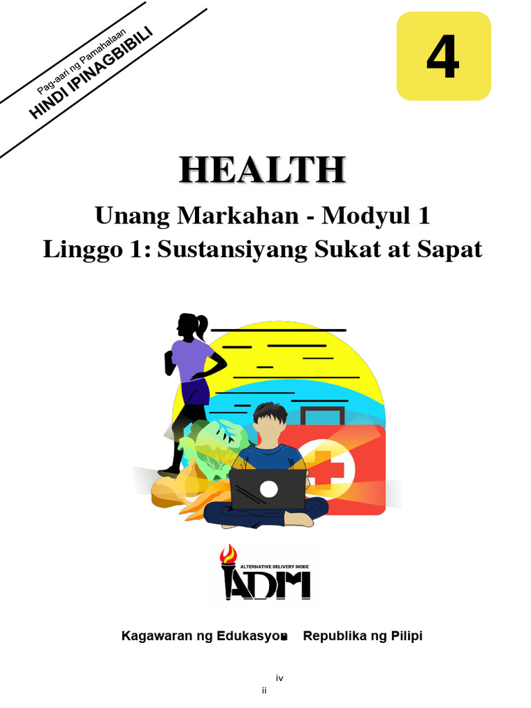 Health4 - q1 - Mod1 - Sustansiyang Sukat at Sapat - v3 Final | PDF