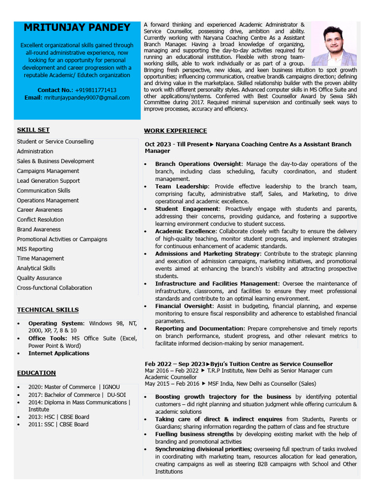 MRITUNJAY PANDEY | PDF | Sales | Marketing