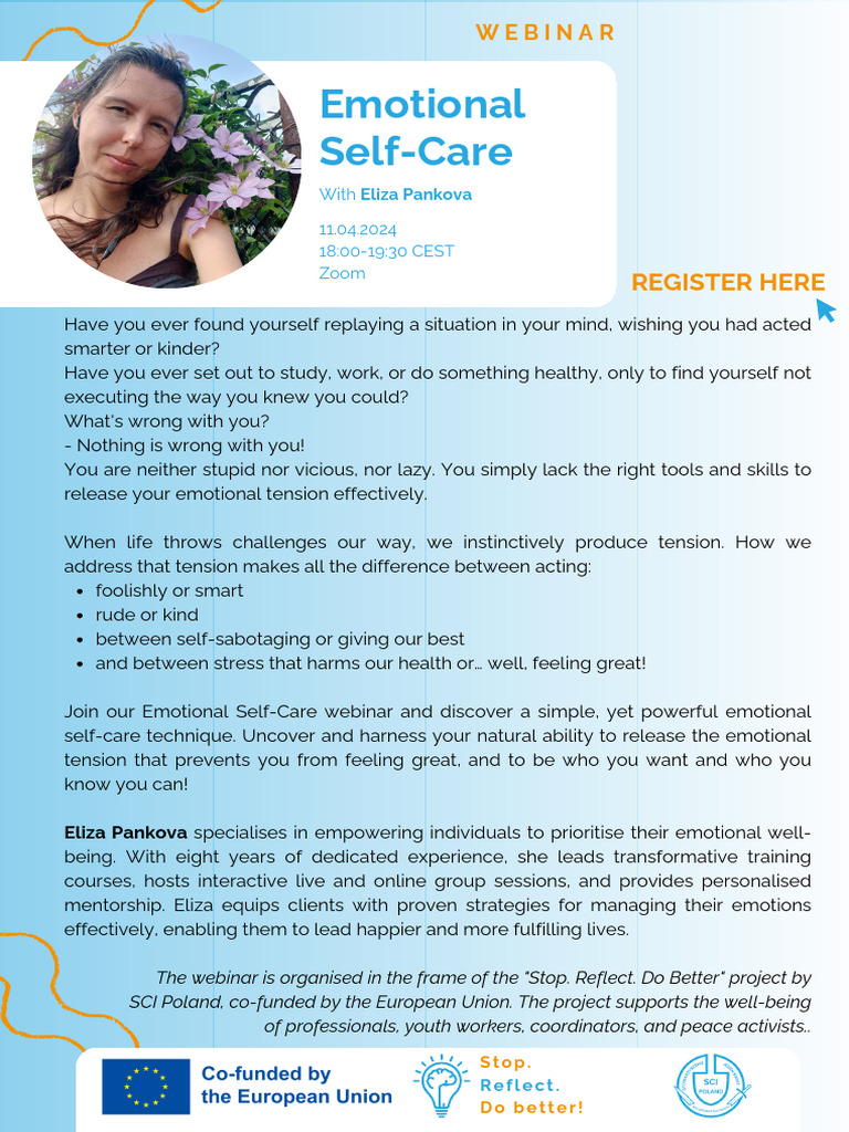 Emotional Self-Care Webinar with Eliza Pankova | PDF