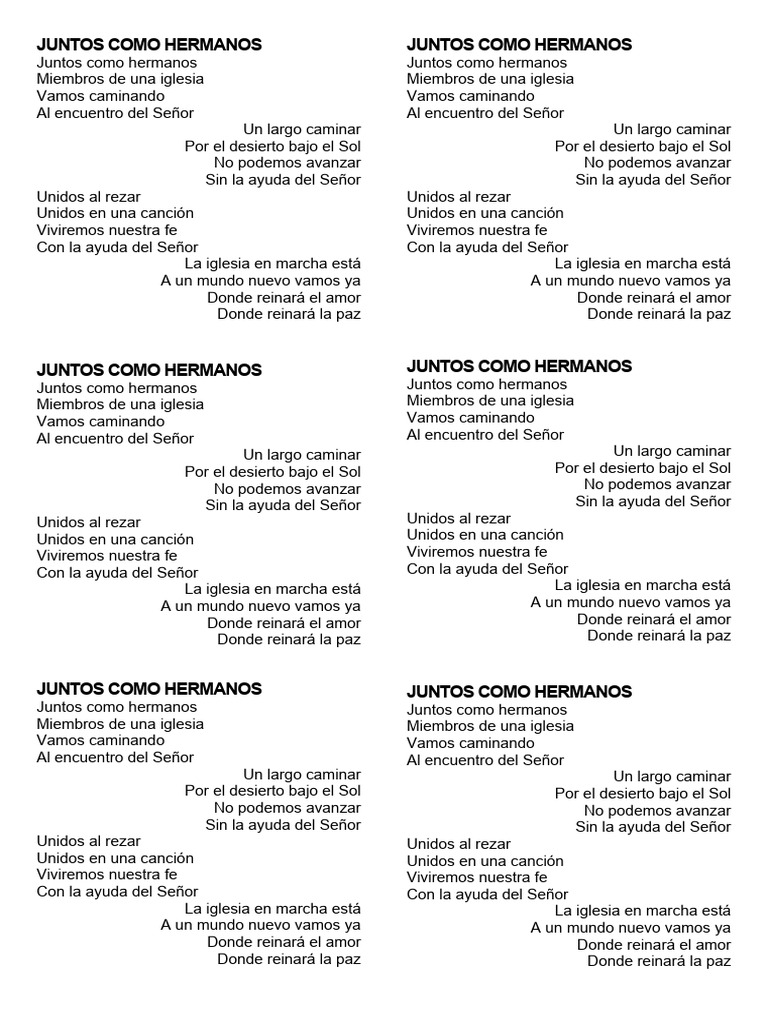 Juntos Como Hermanos | PDF | Iglesia Católica