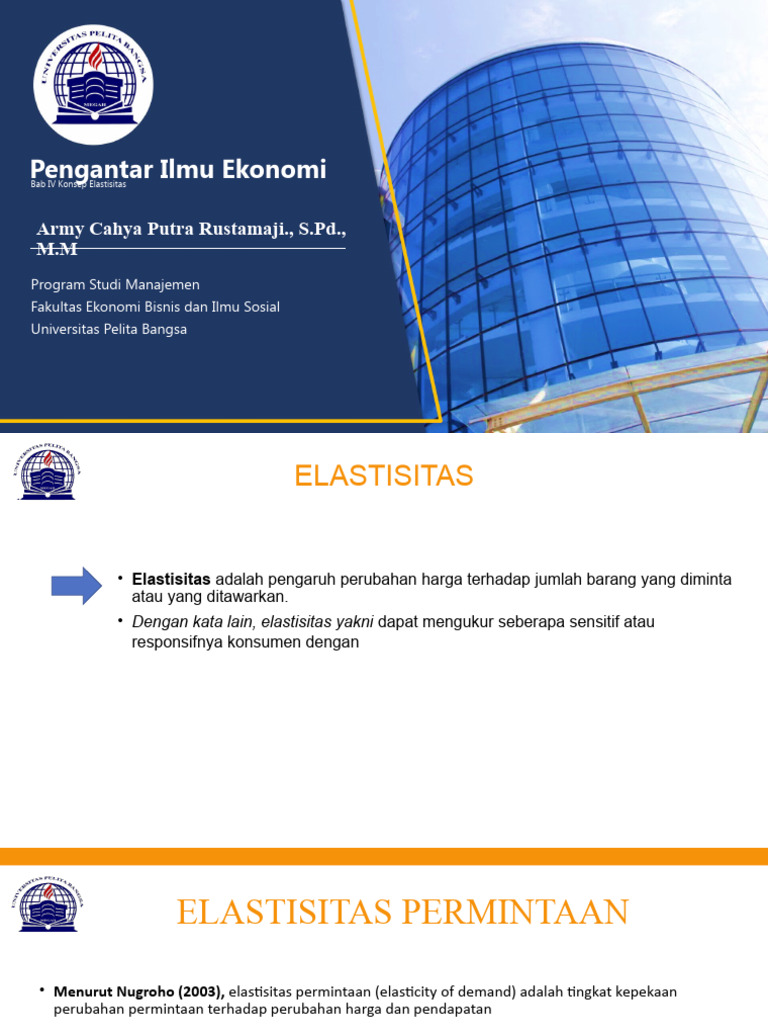 Konsep Elastisitas dalam Ekonomi | PDF | Pengelolaan Keuangan & Uang