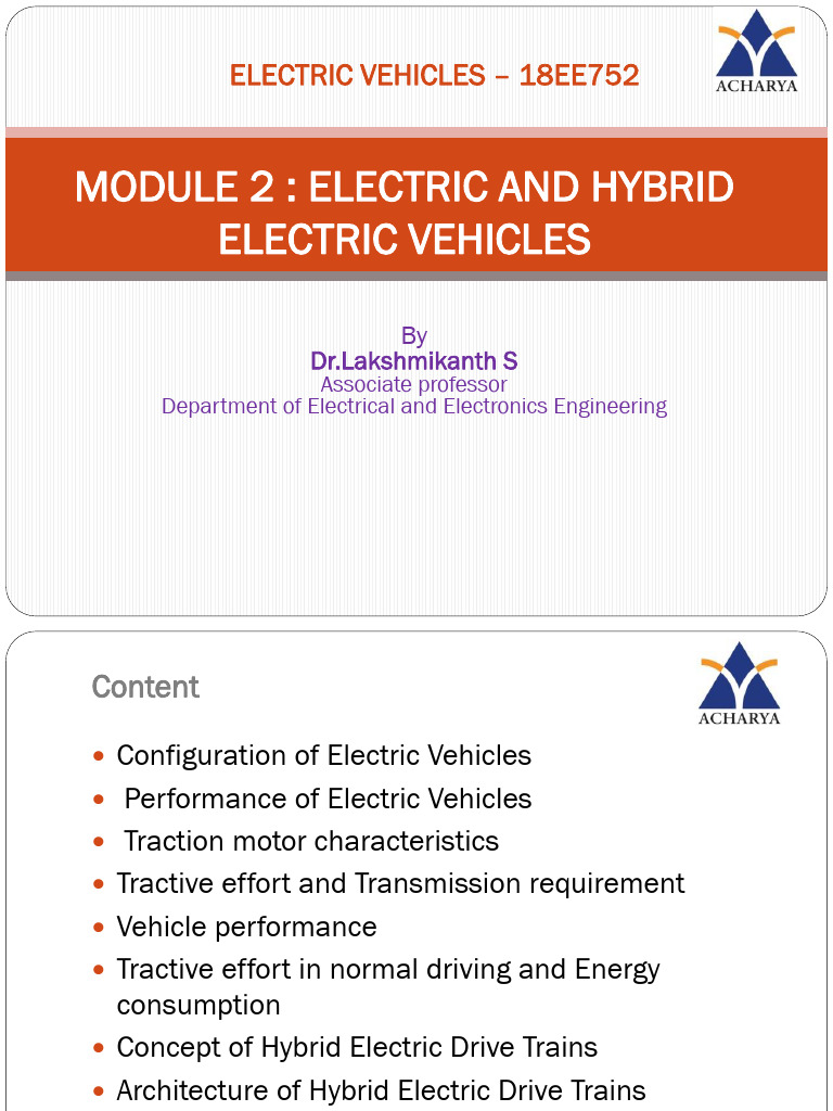 Electric and Hybrid Vehicle Configurations | PDF | Electric Vehicle ...