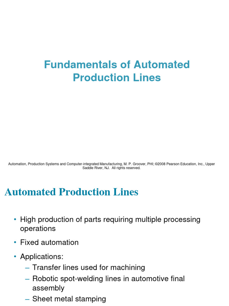 Chapter 8 - Automated Assembly Lines | PDF | Automation | Programmable Logic Controller
