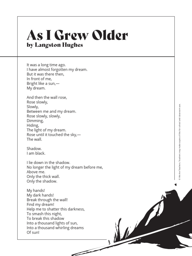 We Are Teachers Langston Hughes Poems | PDF | Poetry