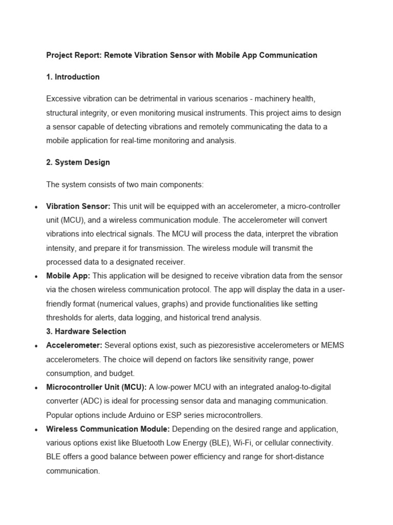 Project Report | Download Free PDF | Microcontroller | Mobile App Project Report | Download Free PDF | Microcontroller | Mobile App