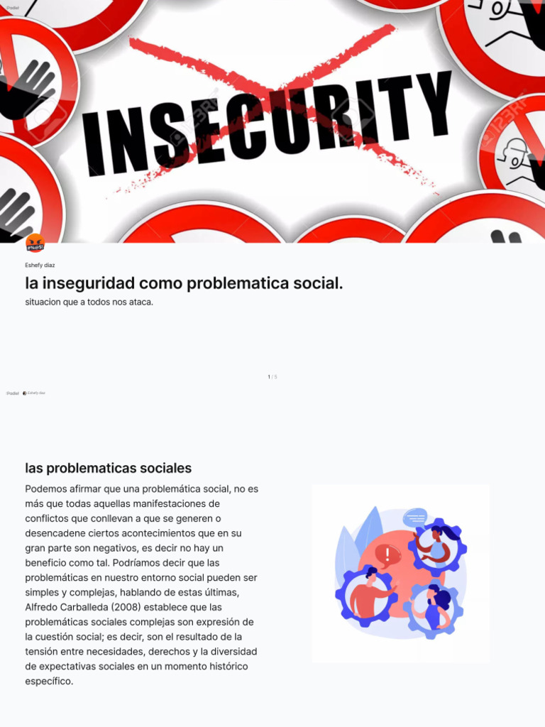 La Inseguridad Como Problematica Social.-Slideshow | PDF