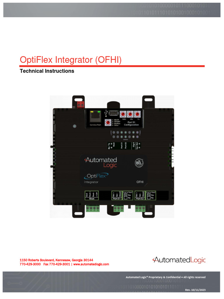 OptiFlex Integrator (Part No. OFHI) Tehnical Datasheet | PDF | Ip ...