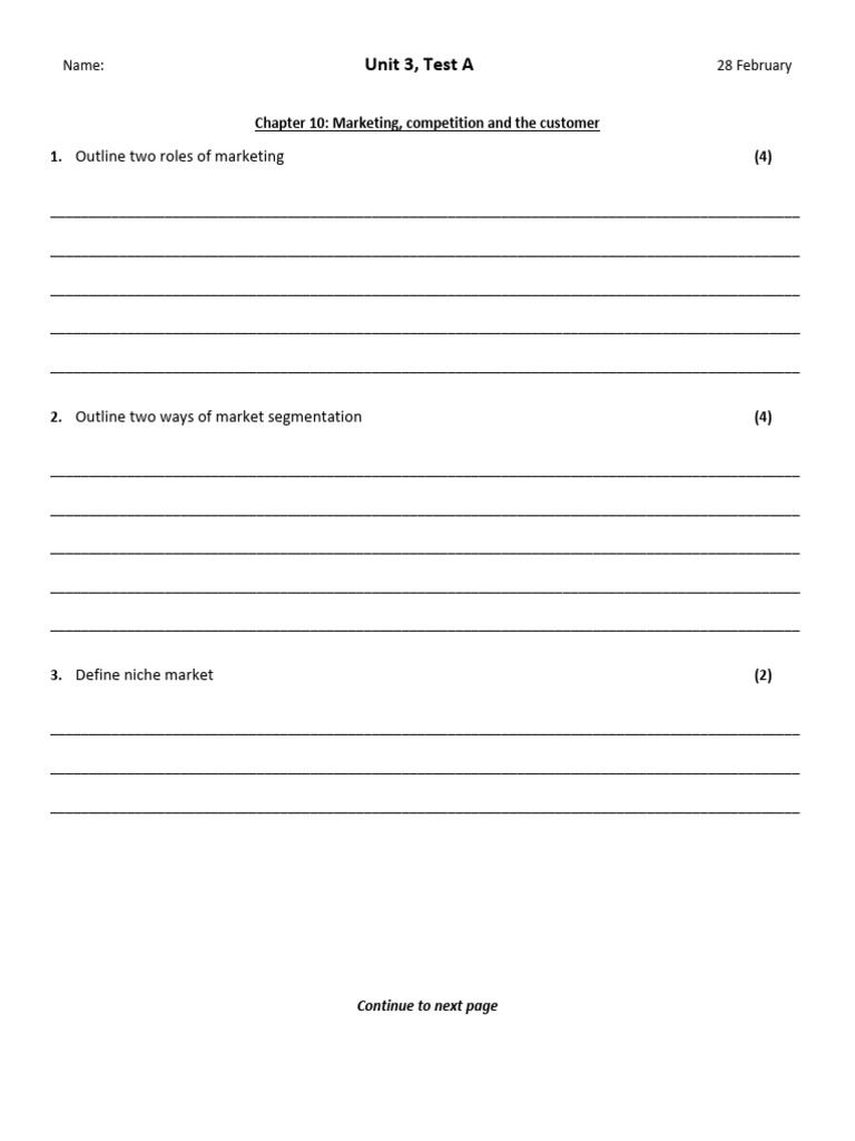 Unit Test 3A | PDF | Mobile App | Marketing