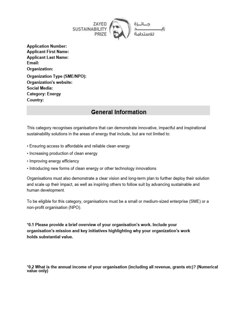 Energy Questionnaire 2024 | PDF | Solar Power | Sustainability