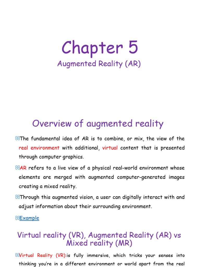 Chapter 5 | Download Free PDF | Augmented Reality | Virtual Reality