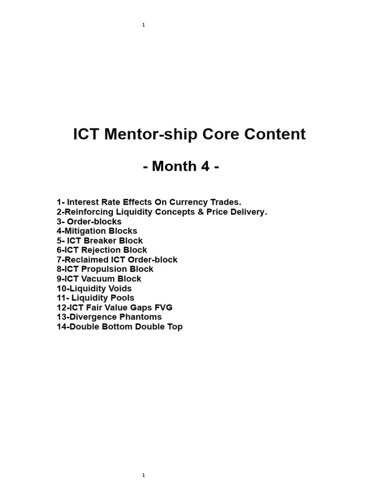 ICT Mentor - Docx 4 | PDF | Market Trend | Market Liquidity