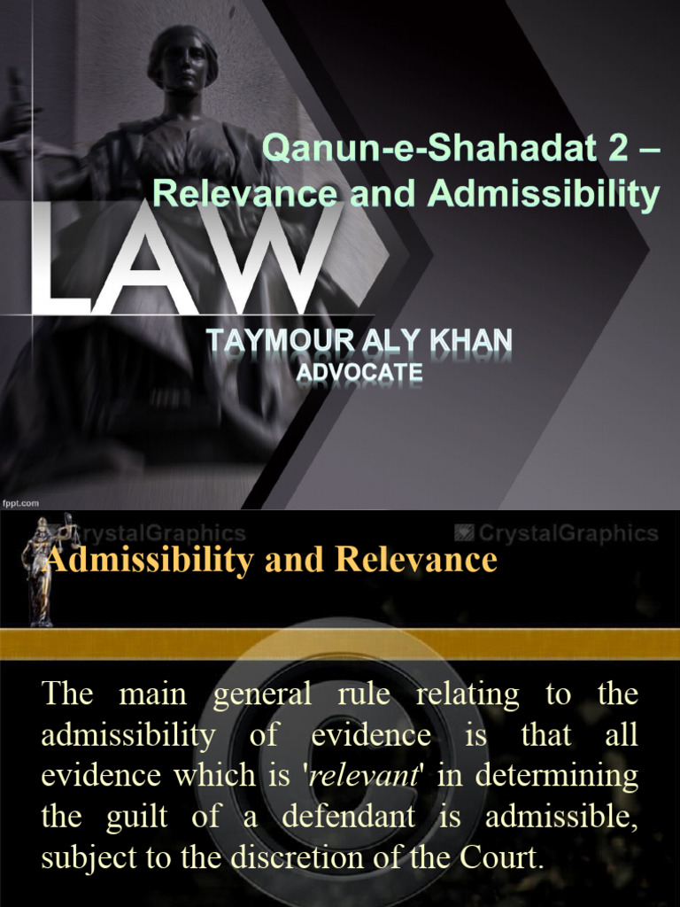Qanun-E-Shahadat TAK 2 | PDF | Judgment (Law) | Evidence (Law)