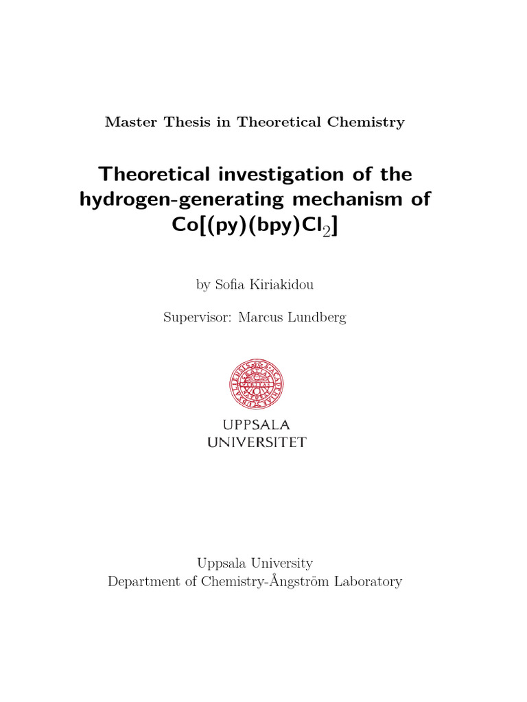 Master Thesis | Download Free PDF | Density Functional Theory | Catalysis
