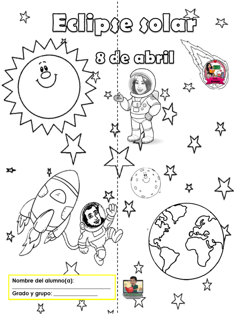 Hoja De Trabajo Sobre Eclipses Solares Y Lunares En Formato Pdf