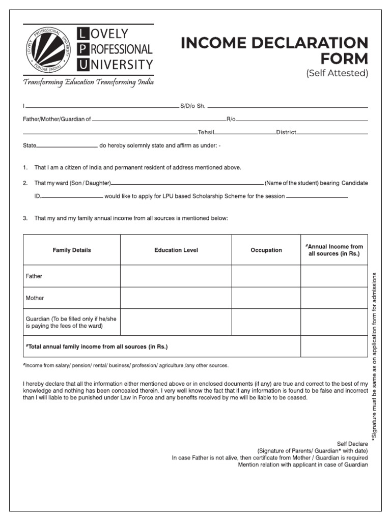 Income Declaration_Merged | PDF