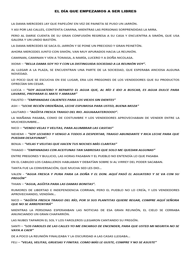 El Día Que Empezamos A Ser Libres | PDF