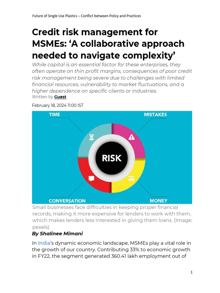 Credit risk management | PDF | Loans | Credit