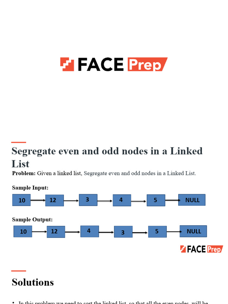 3-Segregate Even & Odd Nodes in A LL-06!01!2024 | PDF | Computing | Computer Data