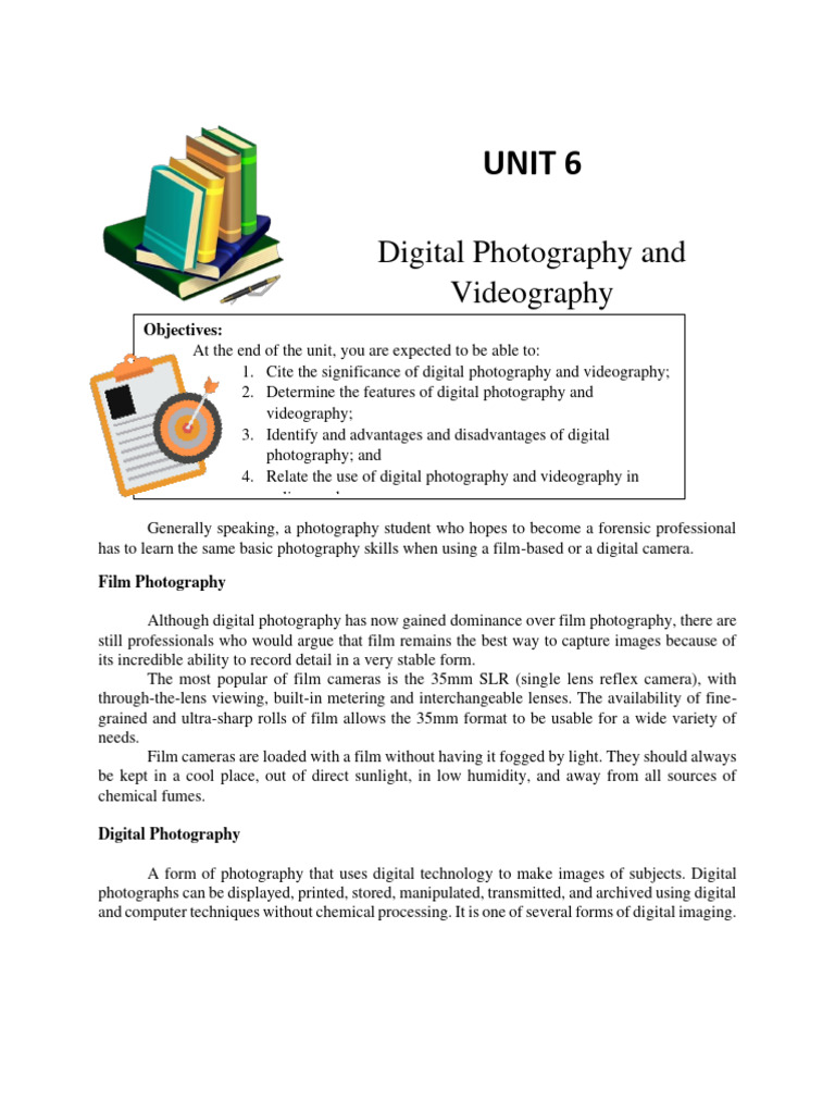 Unit 6 - Digital Photography and Videography | PDF | Camera | Digital ...