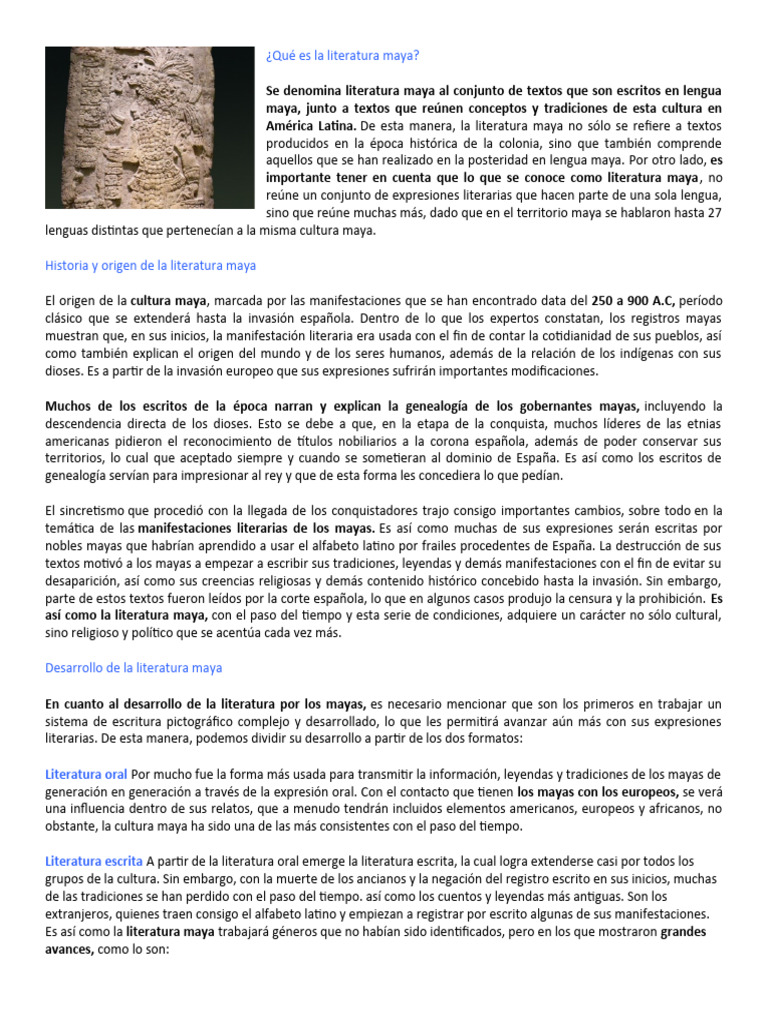 literatura maya | PDF | Civilización maya | España