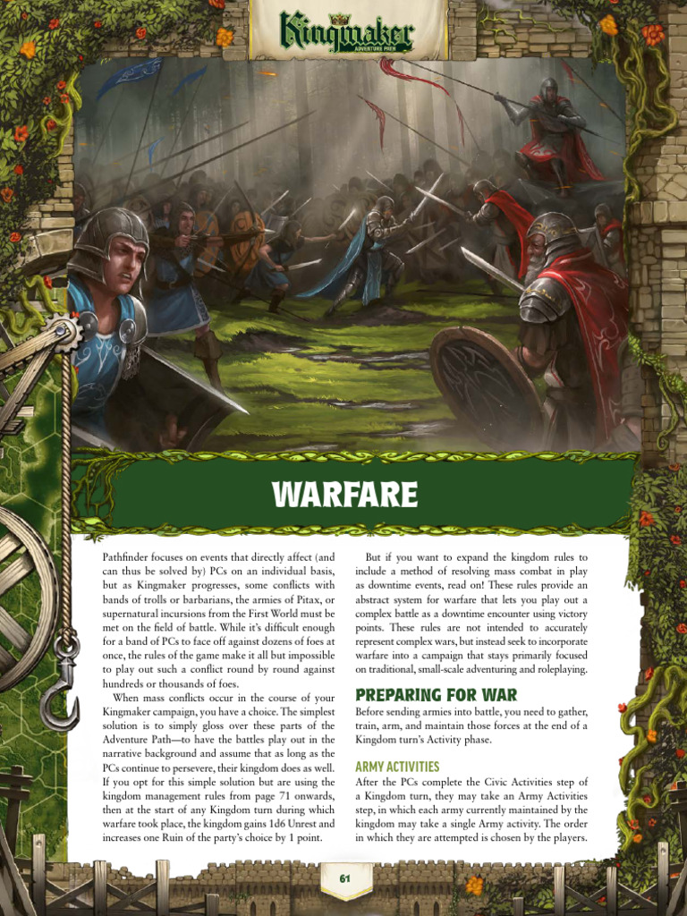 Kingmaker Warfare Rules | PDF | Cavalry | Military Tactics