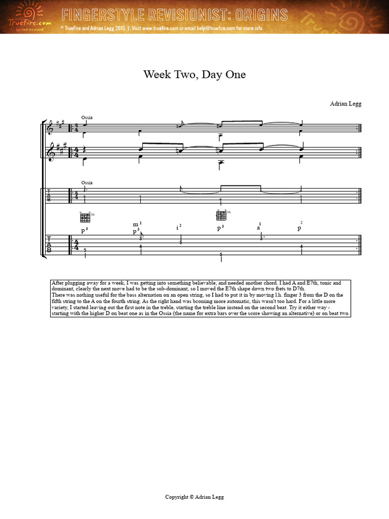 Week 2 Workout 1 - 2 Week Guitar Diary | PDF | Irish Musical ...