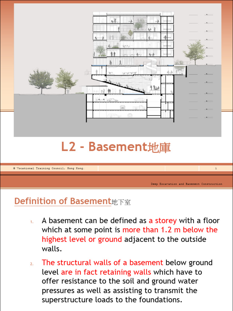 Deep Excavation & Basement Construction Guide | PDF | Deep Foundation | Basement