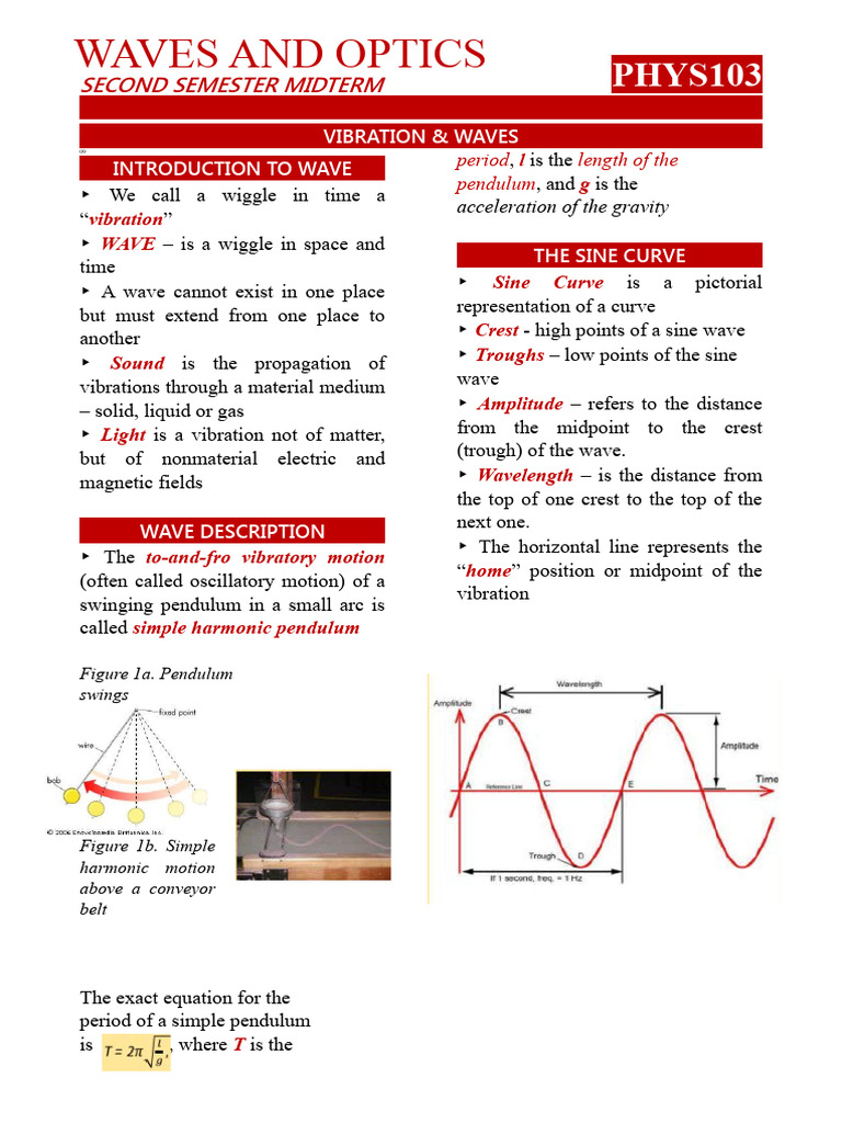 WAVES AND OPTICS MIDTERM | PDF | Electromagnetic Radiation | Reflection ...