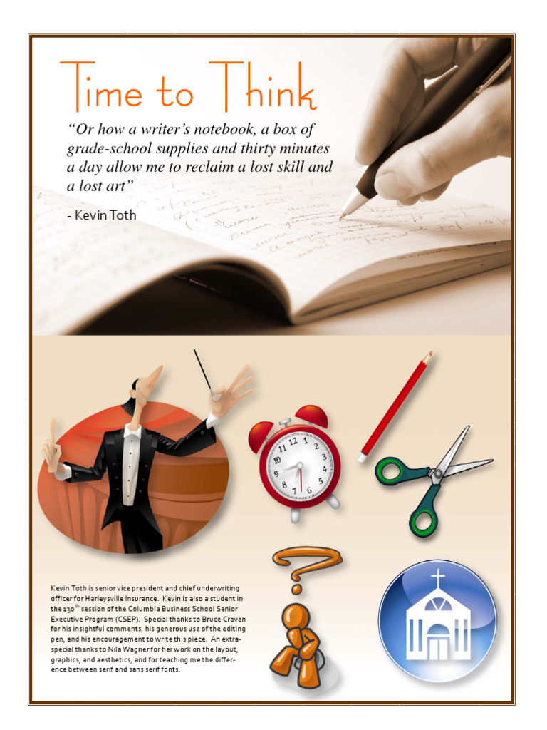 Time to Think (1) | PDF | Thought | Creativity