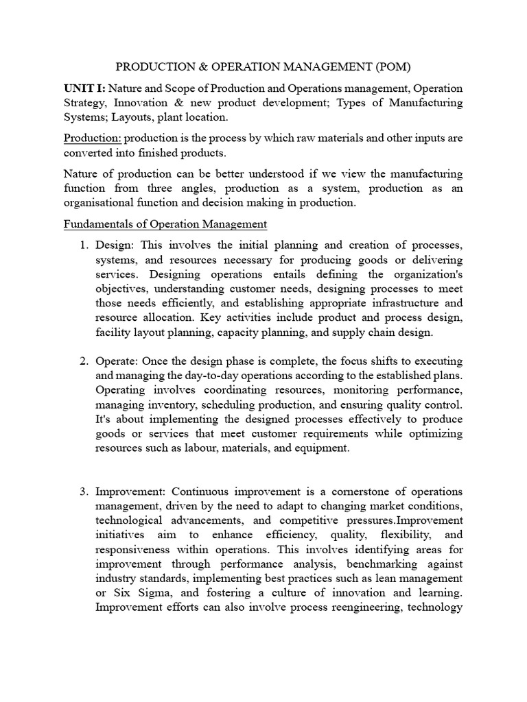 Production & Operation Management | Download Free PDF | Strategic Management | System