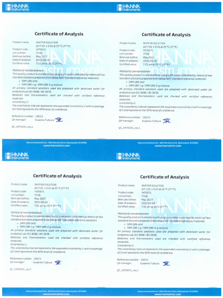 Hi7007l - Lot 7729 | PDF