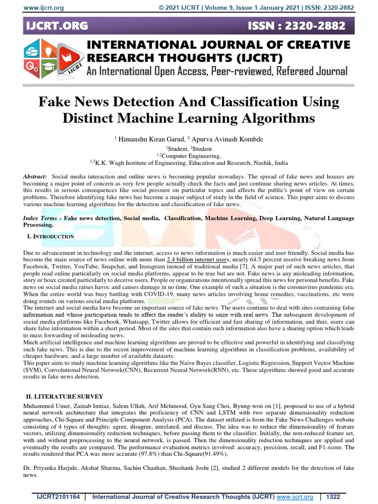 Fake_News_Detection_And_Classification_U | PDF | Support Vector Machine ...