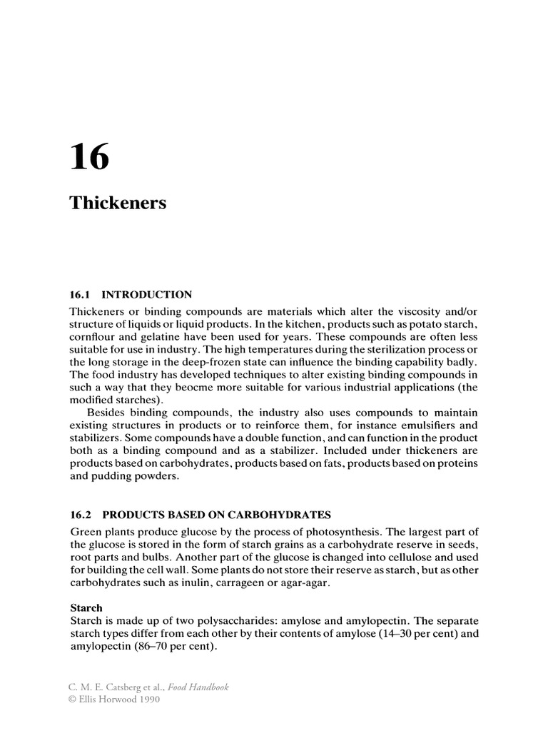 Thickeners ... | PDF | Starch | Corn Starch
