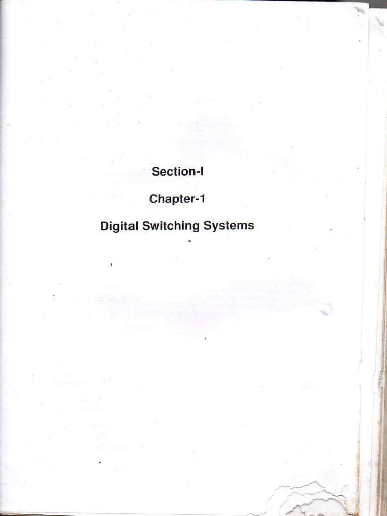 Chapter-1 Digital Switching System Concepts | PDF