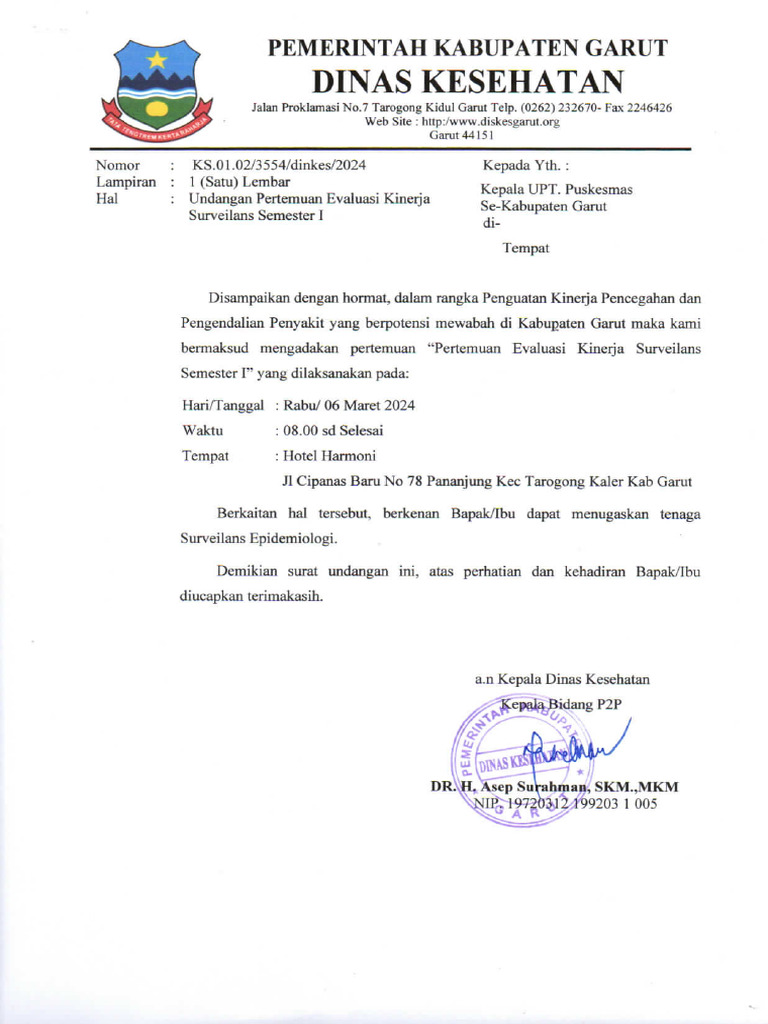 Undangan Pertemuan Puskesmas Pdf