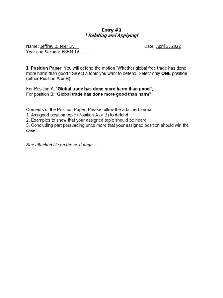 Chapter 2 Activities | Download Free PDF | Free Trade | Trade