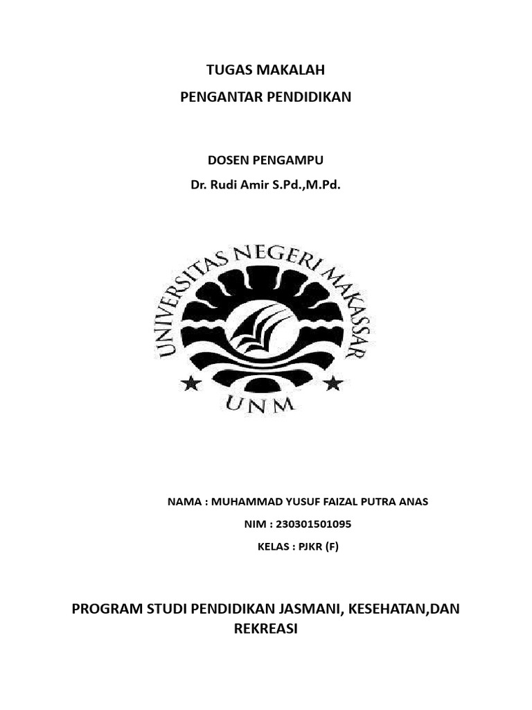 Muhammad Yusuf Faizal Putra Anas - Pengatar Pendidikan | PDF | Karier & Perkembangan | Kesehatan ...