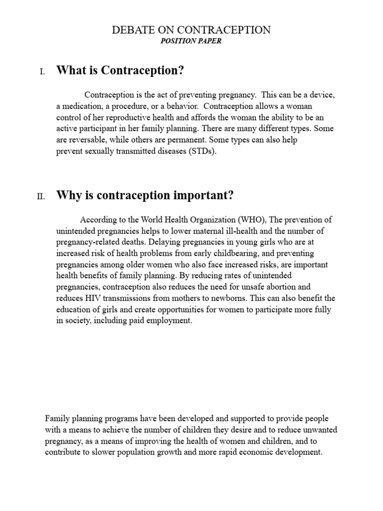 What is Contraception | PDF | Birth Control | Family Planning