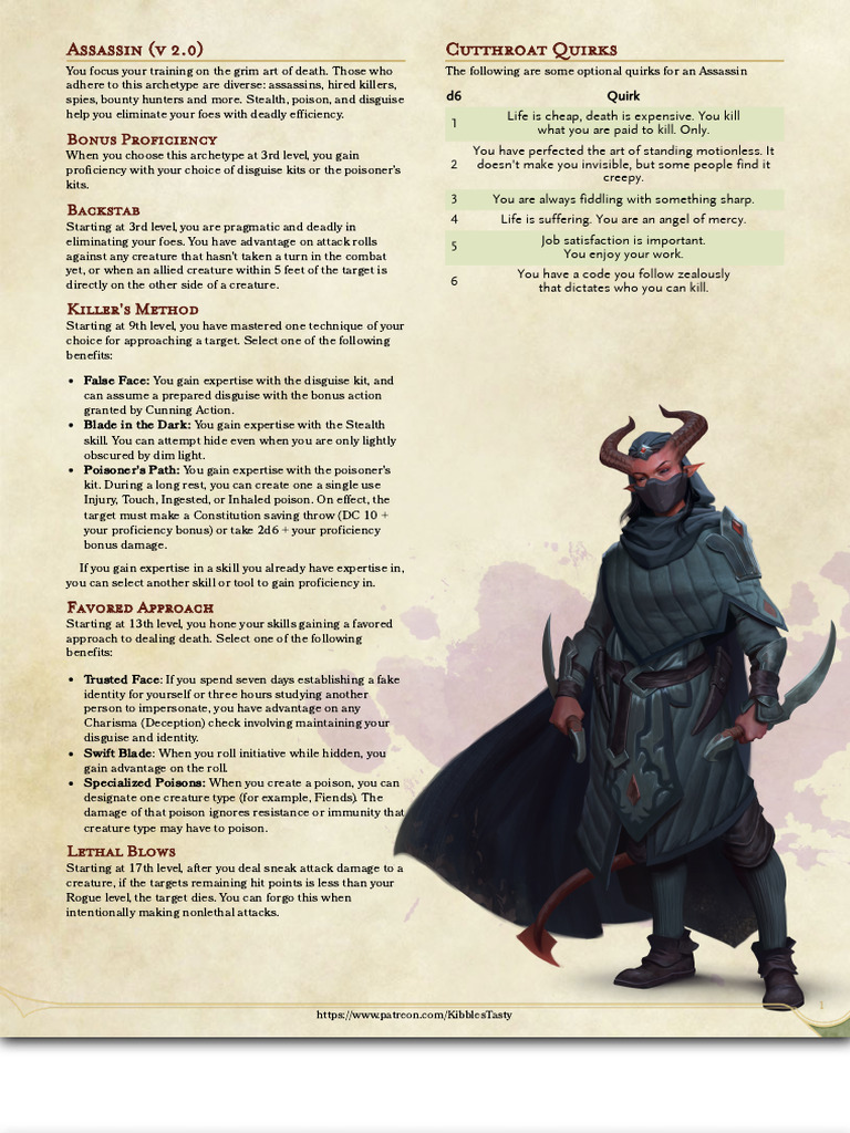 Rogue - Assassin GM Binder | PDF