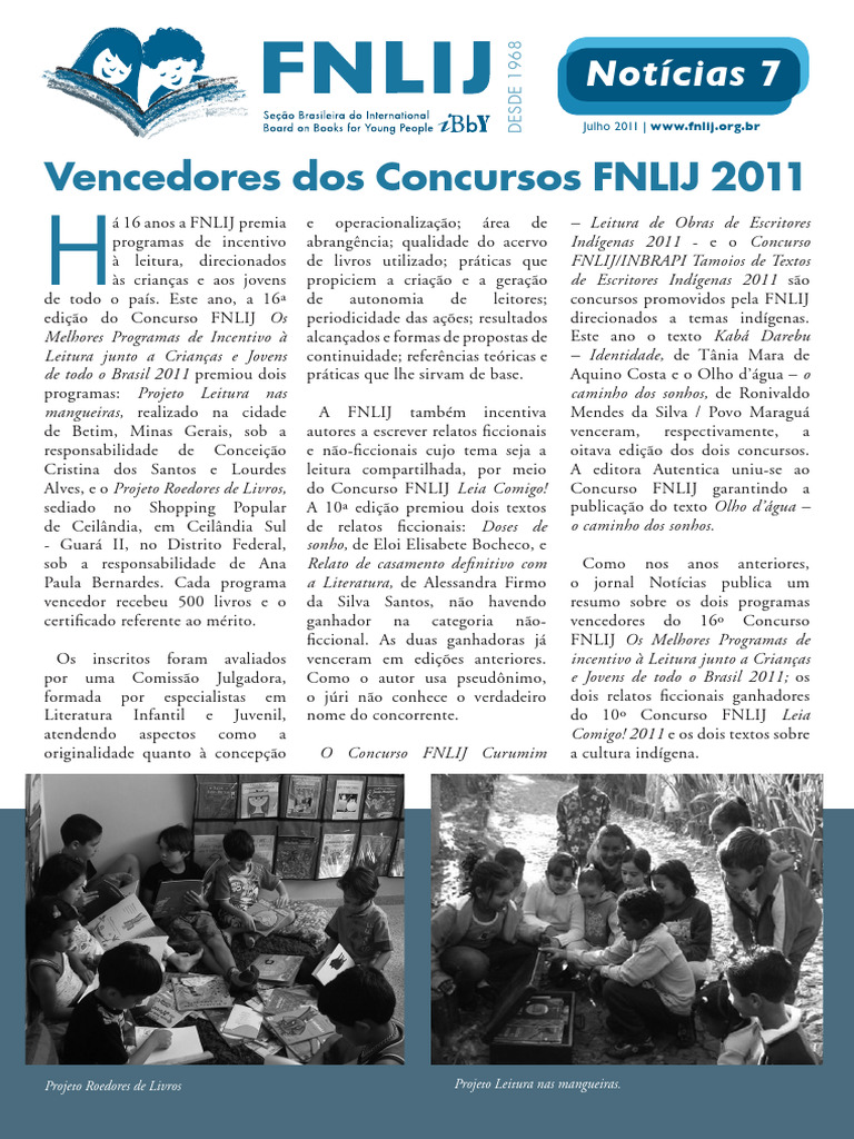 FNLIJ 2011-07-Noticias | PDF | Bibliotecas | Livros