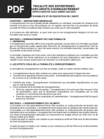 Cours Fiscalité Approfondie L3 | PDF | Dépréciation | Impôts