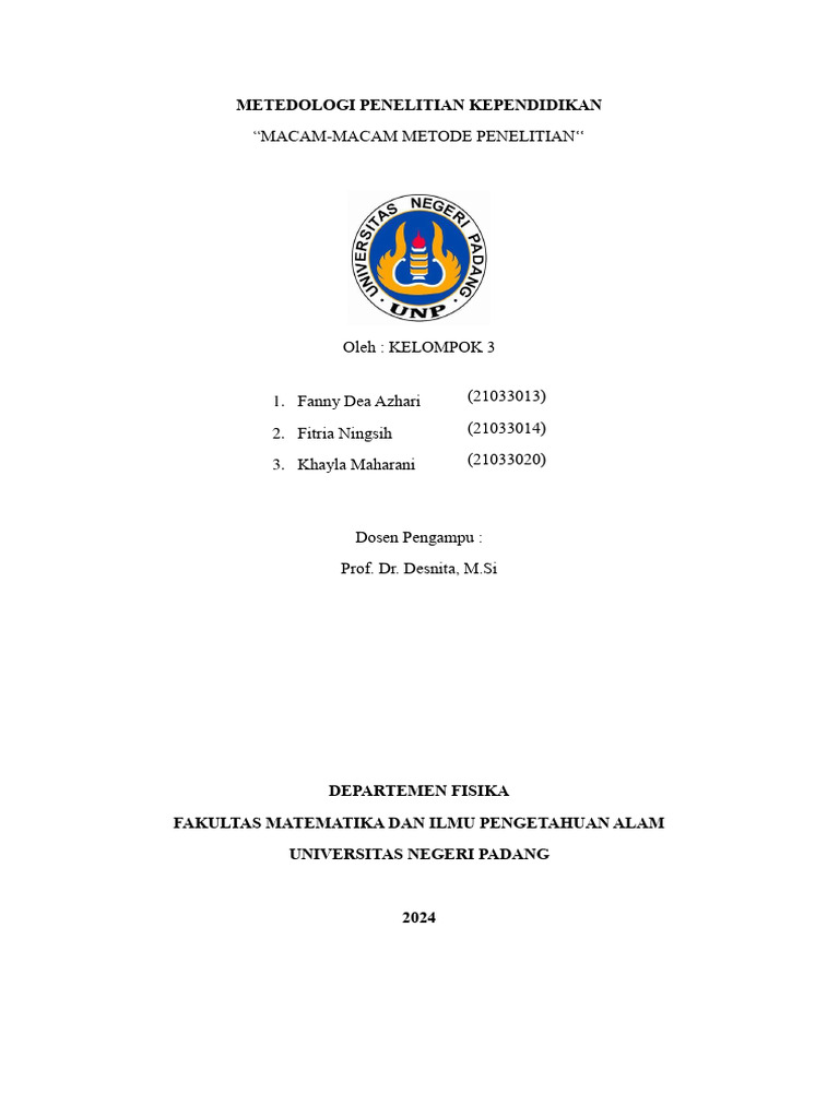 Tugas 2 Kelompok Metopen | PDF